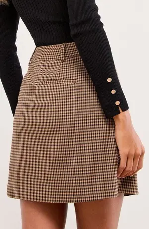 LIPSY Checked A-line Miniskirt