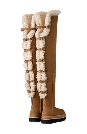 UGG X Sacai Thigh High Boots - Chestnut
