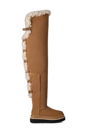 UGG X Sacai Thigh High Boots - Chestnut