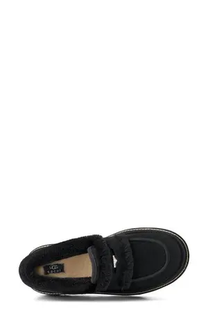 Ugg X Sacai Genuine Shearling Trim Penny Loafer - Black | Editorialist