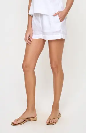 L*Space Lia Linen Shorts - White