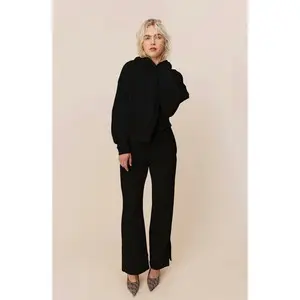 OCIO Organic Cotton Teddy Flare Pant - Black