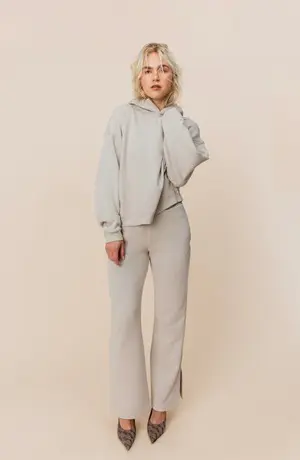 OCIO Organic Cotton Teddy Flare Pant - Stone