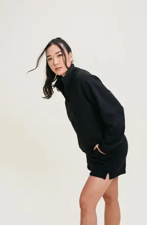 OCIO Organic Cotton Teddy Polo Crew - Black