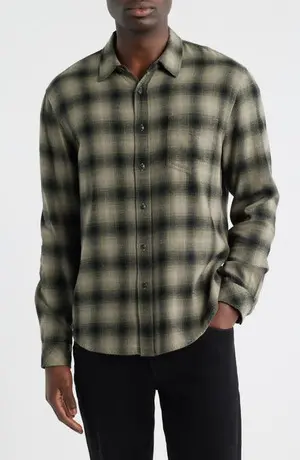 Rails Lennox Plaid Button-up Shirt - Lichen Onyx