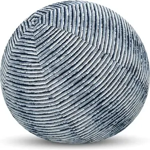 ELAINE SMITH Progress Multicolored Chenille Indoor & Outdoor Woven Accent Orb Pillow - Indigo