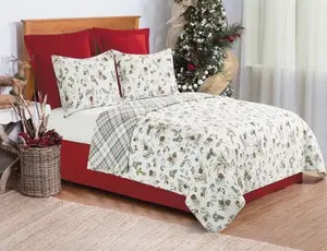C&F HOME Edith Pinecone Cotton Quilt Set Reversible And Machine Washable