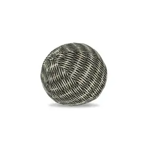 ELAINE SMITH Intertwine Indoor & Outdoor Woven Accent Orb Pillow - Ebony