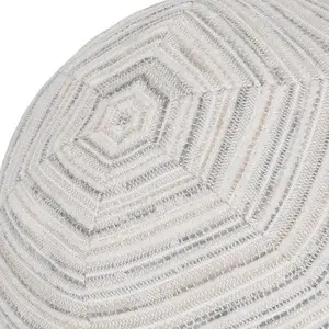 Elaine Smith Luxe Stripe Chenille & Boucle Orb Pillow