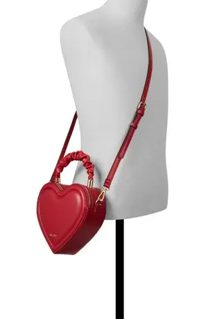 Aldo Faux Leather Heart Crossbody Bag