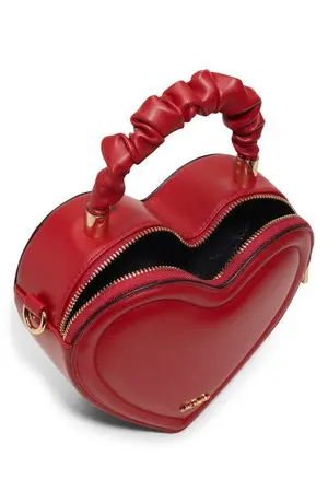 Aldo Faux Leather Heart Crossbody Bag