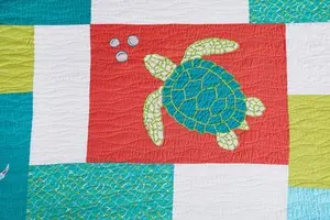 C&F HOME Santorini Coastal Beach Patchwork Embroidered And Applique Cotton Quilt Set Machine Washable