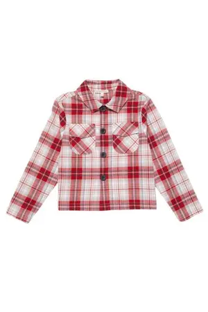 THE SUNDAY COLLECTIVE Plaid Cropped Flannel Shirt