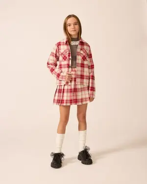 THE SUNDAY COLLECTIVE Plaid Cropped Flannel Shirt
