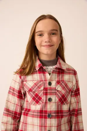 THE SUNDAY COLLECTIVE Plaid Cropped Flannel Shirt
