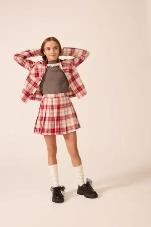 THE SUNDAY COLLECTIVE Plaid Cropped Flannel Shirt