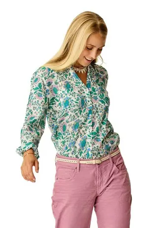 Carve Designs Dylan Gauze Tunic - Cloud Multifloral