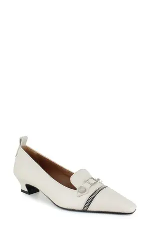 ZIGINY Mariela Kitten Heel Pump - Milk Leather