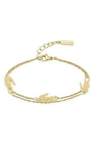 Lacoste Crocodile Station Chain Bracelet - Gold