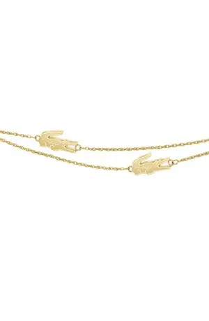 Lacoste Crocodile Station Chain Bracelet - Gold