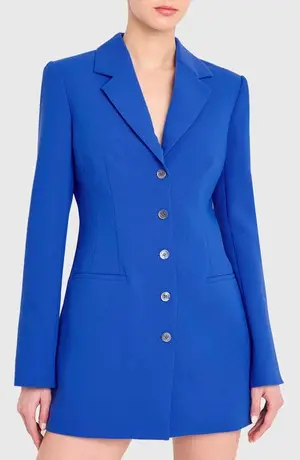 Amanda Uprichard Peralta Blazer Romper - Bblue