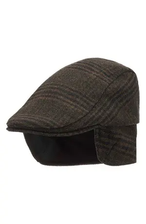 Barbour Cheviot Earflap Driving Cap - Brown Check