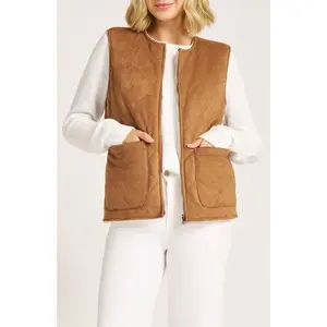 Matty M. Shea Faux Shearling Vest - Camel