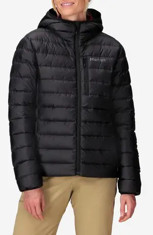 MARMOT Highlander 700 Fill Power Down Hooded Jacket - Black