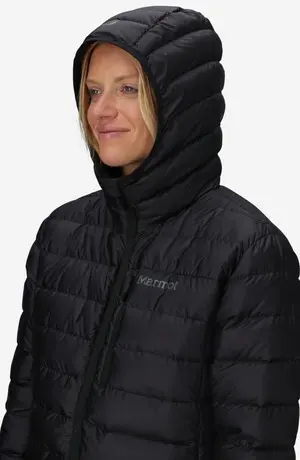 MARMOT Highlander 700 Fill Power Down Hooded Jacket - Black