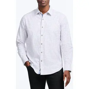 Robert Graham Darrington Check Cotton Button-up Shirt - Tan