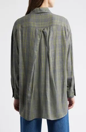 Hugo Boss Metallic Plaid Woven Shirt