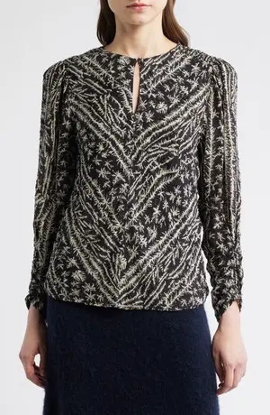 Hugo Boss Keyhole Long Sleeve Top