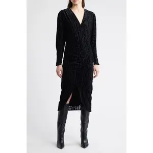 Hugo Boss Efilo Long Sleeve Burnout Dress