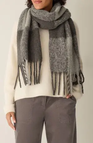 Eileen Fisher Alpaca & Virgin Wool Blend Scarf - Rye