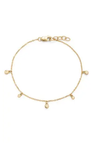 MADE BY MARY Poppy Cubic Zirconia Bracelet - Gold Vermeil