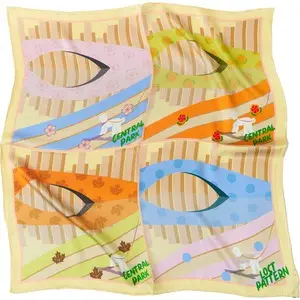 LOST PATTERN Seasons In The Park" Silk Scarf