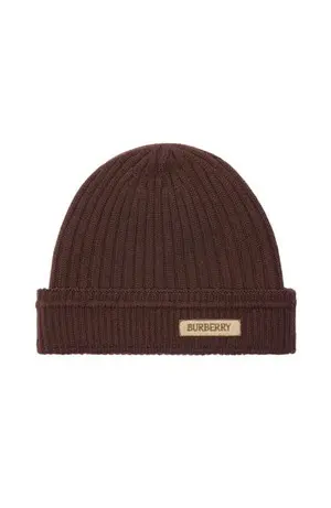 Burberry Logo Patch Wool Beanie