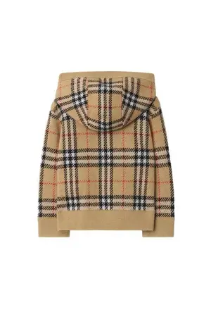 Burberry Check Wool Zip Hoodie
