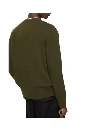 Burberry Equestrian Knight Wool Cashmere Sweater - Tent Green