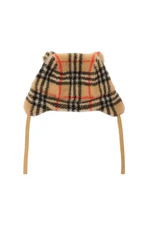Burberry Check Fleece Trapper Hat