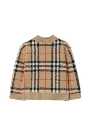 Burberry Check Wool Cashmere Cardigan