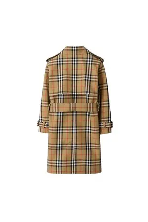 Burberry Check Cotton Twill Trench Coat