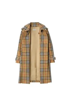 Burberry Check Cotton Twill Trench Coat