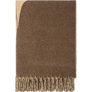 Burberry Ekd Wool Cashmere Blanket - Treacle Brown