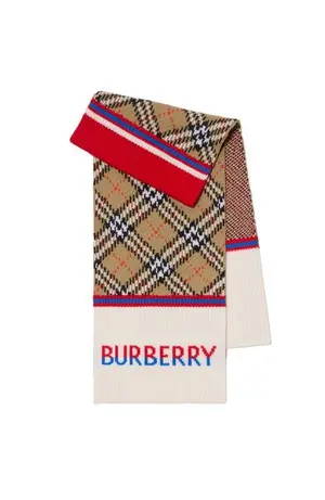 Burberry Check Wool Scarf