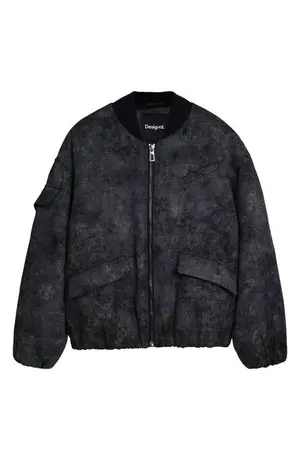 Desigual Embroidered Bomber Jacket