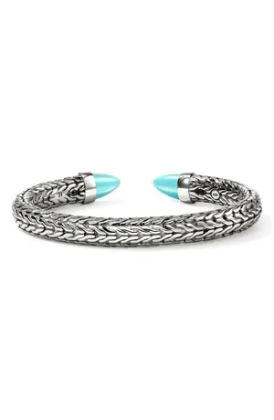 John Hardy Spear 50 Flex Cuff Bracelet - Silver/turquoise