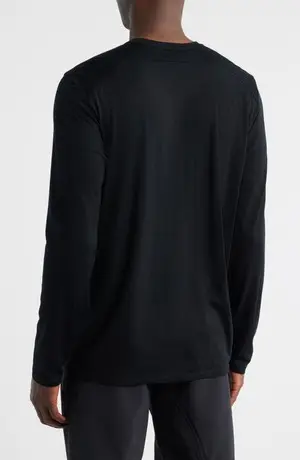 Veilance Frame Long-sleeve Wool-blend T-shirt - Black