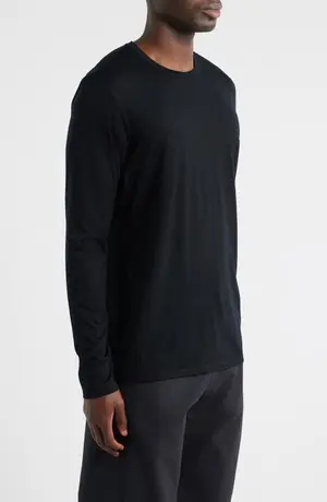 Veilance Frame Long-sleeve Wool-blend T-shirt - Black