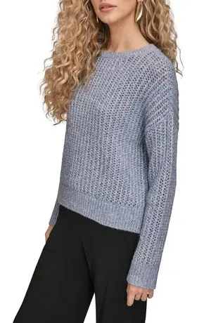 Donna Karan New York Open Stitch Crewneck Sweater - Tempest